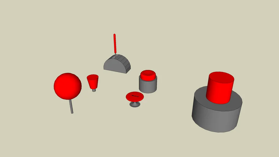 RED BUTTONS | 3D Warehouse