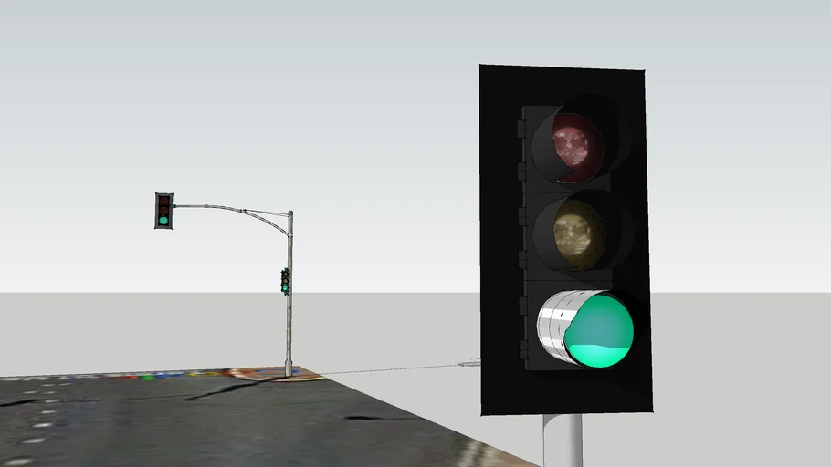 Los Coyotes diagonal traffic signals | 3D Warehouse