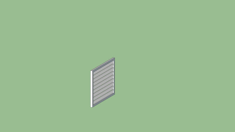 Louvered screen panel | 3D Warehouse