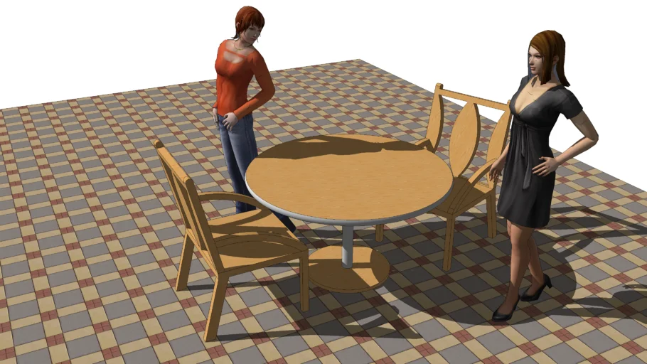 Table with Chairs | 3D Warehouse