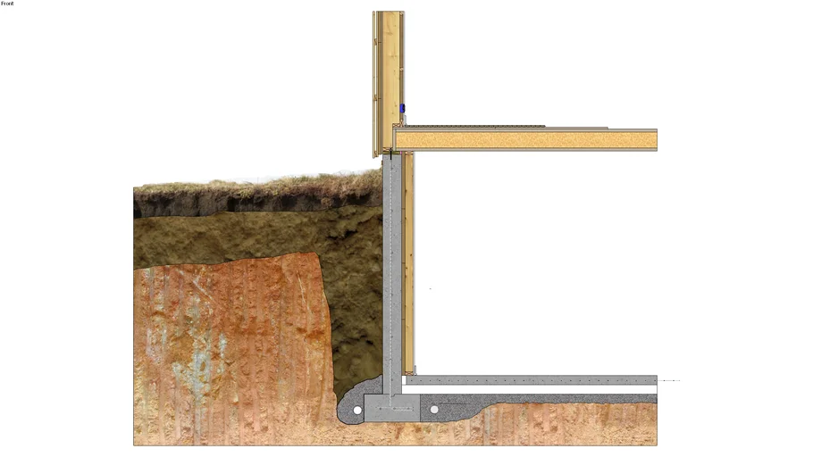 Foundation Cross Section W&M | 3D Warehouse