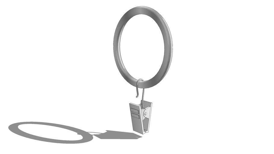 Curtain Rod Clip Rings | 3D Warehouse