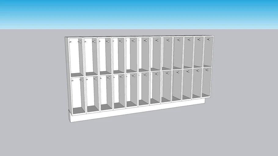 Open Double Lockers | 3D Warehouse