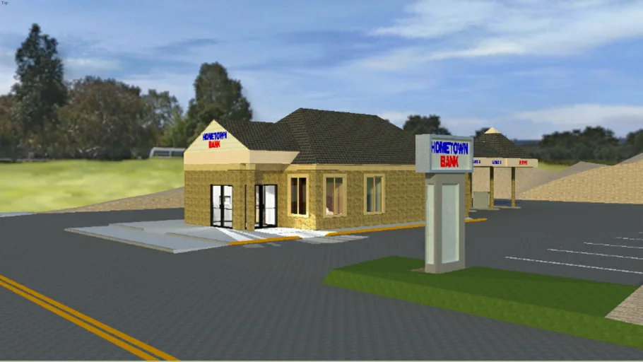 HomeTown Bank - Sketchup Challenge 131 | 3D Warehouse