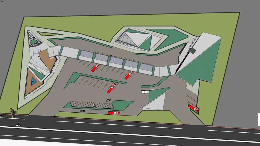 Rest Area (Ringroad Barat Yogyakarta) - Joevdian Gerard Architect | 3D ...