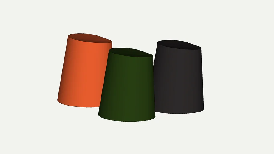 MUJI Polypropylene stacking stools ポリプロピレンスタッキングスツール | 3D Warehouse