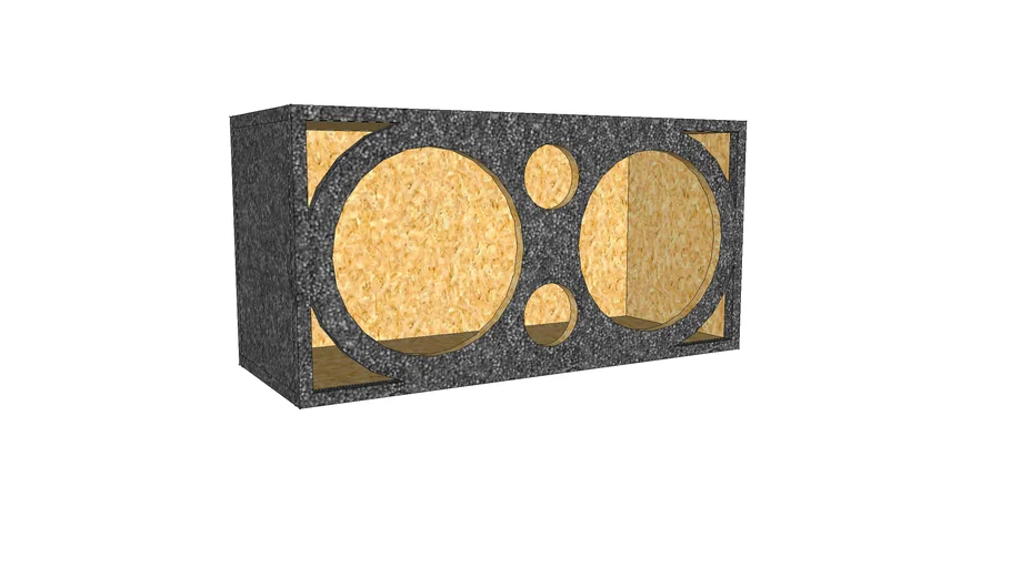 Double 12' Subwoofer Box w/ 4' Speakers | 3D Warehouse