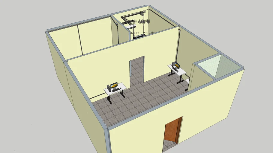 Cableado estructurado de una oficina | 3D Warehouse