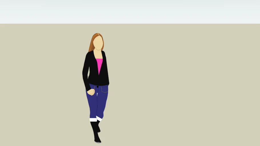 2d face-me teenage girl | 3D Warehouse