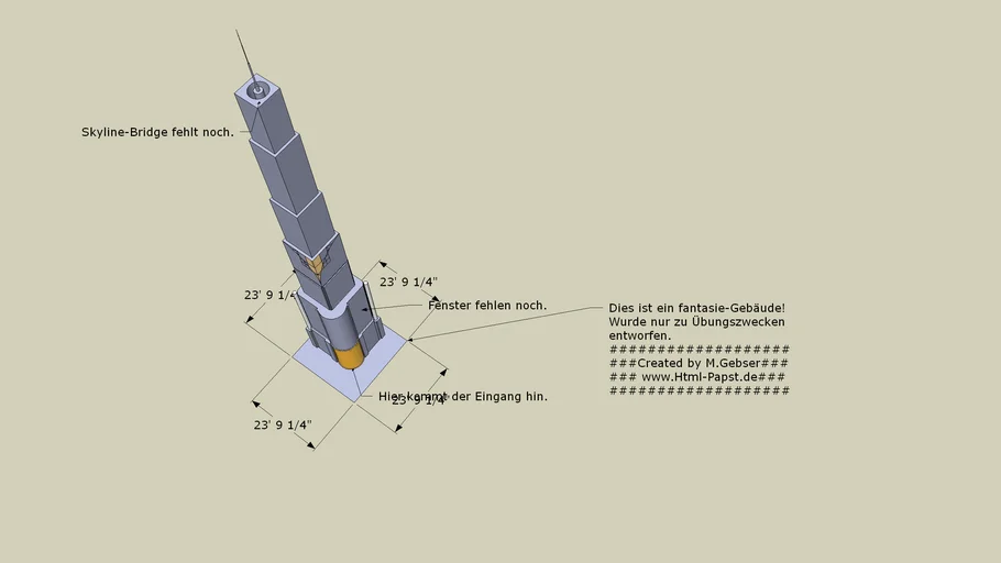 Fantasie Skyline-Tower (BETA) ~ Created by MrKenobi | 3D Warehouse