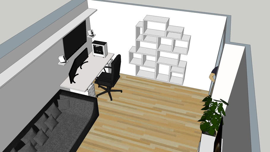 Media gaming room for modern open plan house | 3D Warehouse