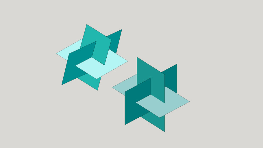 Optical illusion of 3 plates 3D and 2D | 3D Warehouse