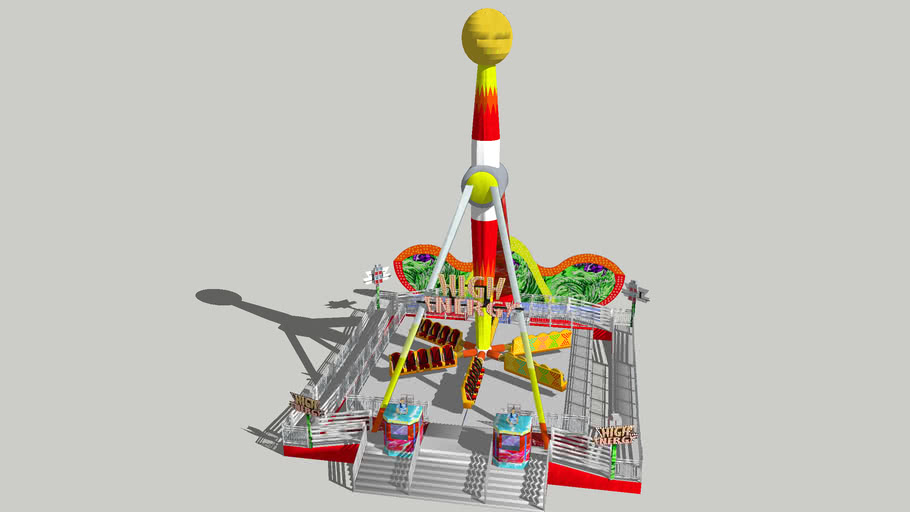 Funfair Ride (HIGH ENERGY) Zierer-Star Shape | 3D Warehouse