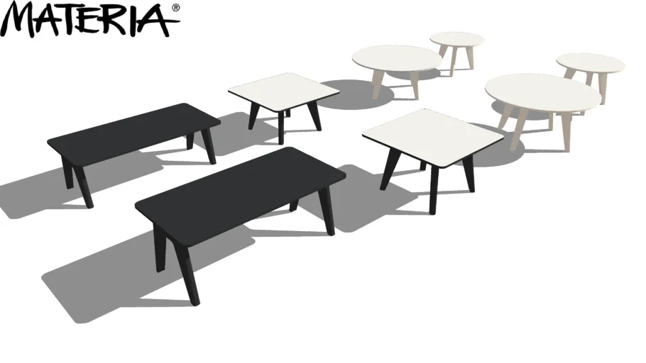 Materia Sumo Wooden Table | 3D Warehouse