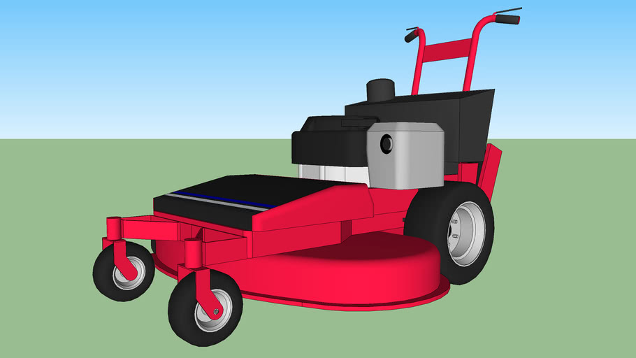 Med size walk behind mower | 3D Warehouse