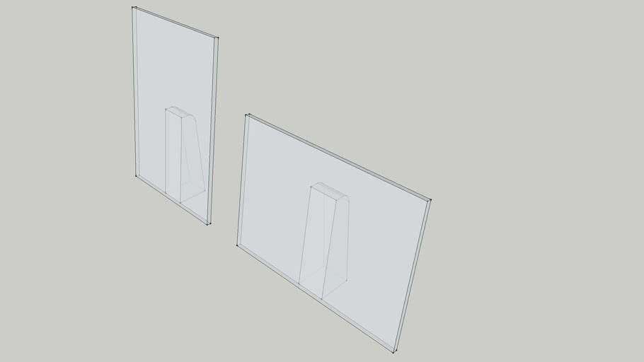 A4size sign panel stand | 3D Warehouse