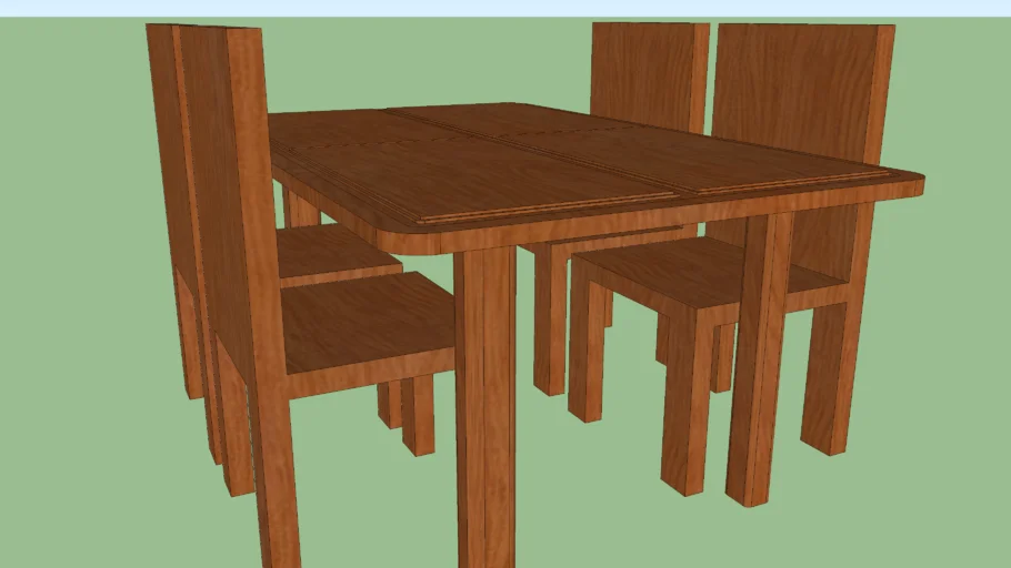 Mesa de cozinha com 4 cadeiras | 3D Warehouse