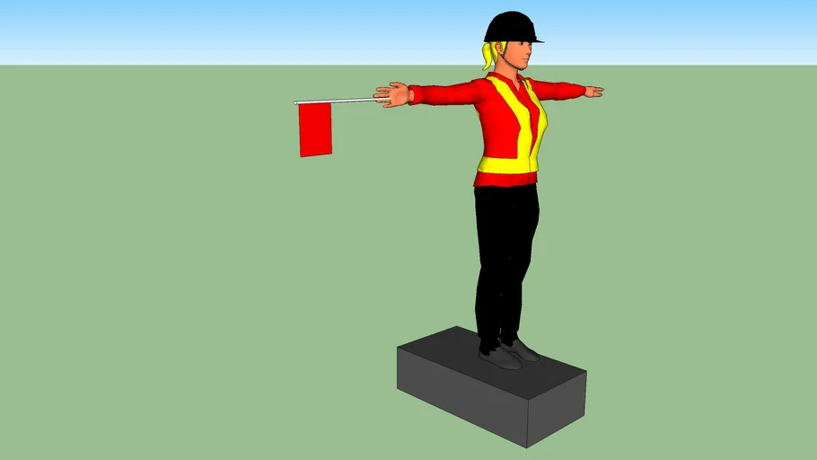 Mannsequin traffic belgian female | 3D Warehouse