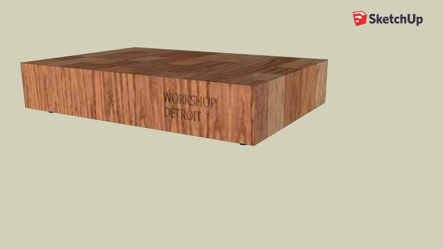 EGT 15.15x10.5 - End Grain Chopping Block | 3D Warehouse