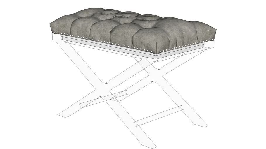 Tufted Bench | 3D Warehouse