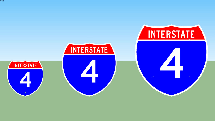 Interstate 4 Sign | 3D Warehouse