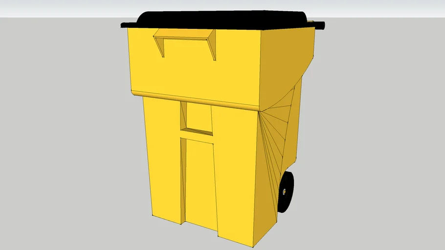 Uline H-3042 Trach Container With Lid | 3D Warehouse