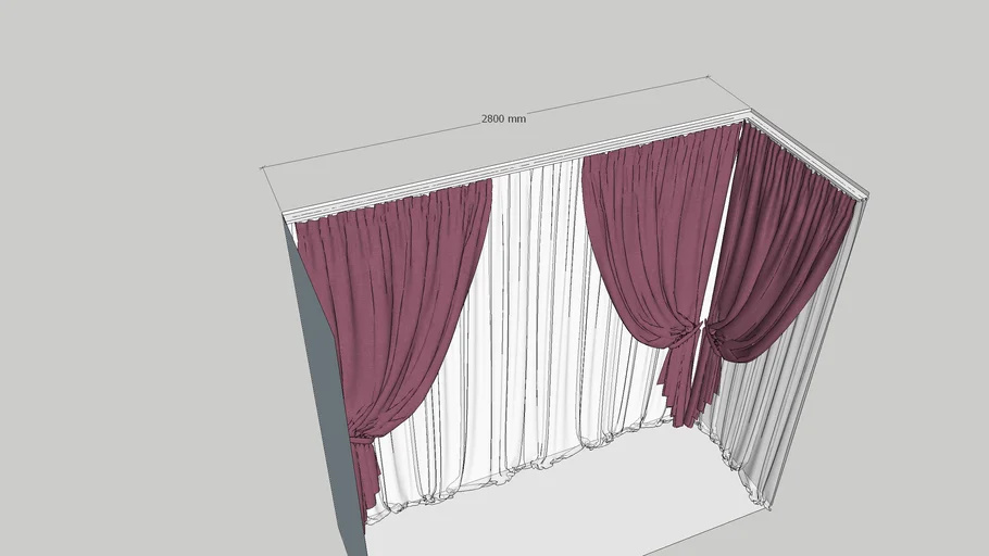 curtain, decore, modern curtain | 3D Warehouse