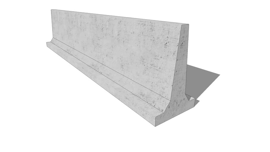 Barrier Curb 120' x 26' | 3D Warehouse