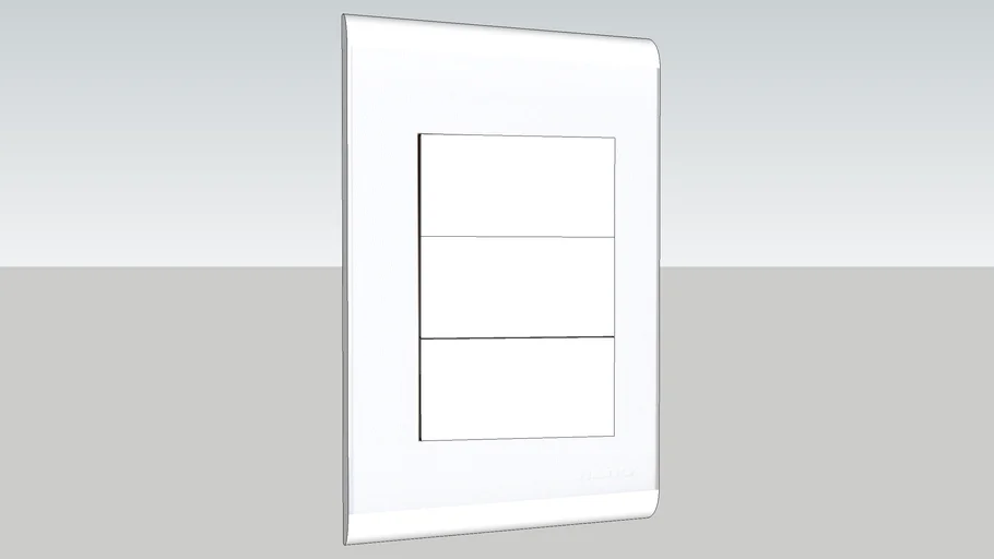 3circuit light switch 3구 백색 스위치 | 3D Warehouse