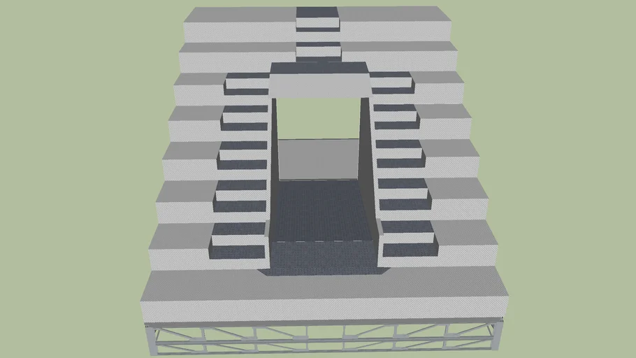 stadium entrance stairs steel module | 3D Warehouse
