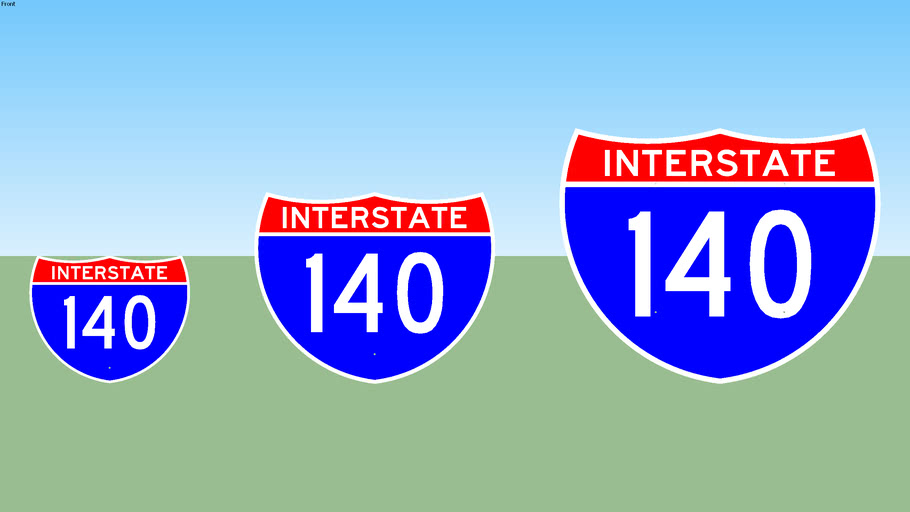 Interstate 140 Sign | 3D Warehouse