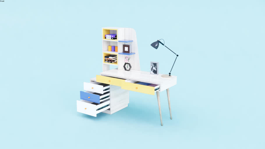 Student Desk Furniture | 3D Warehouse