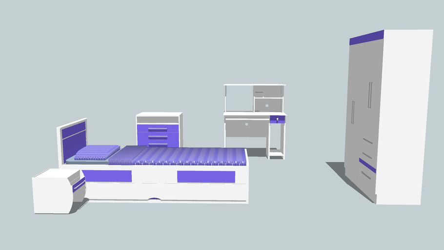 Quarto de solteiro completo | 3D Warehouse