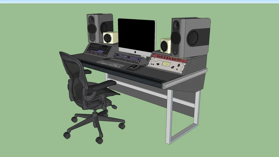 Custom Shallow Studio Desk | 3D Warehouse