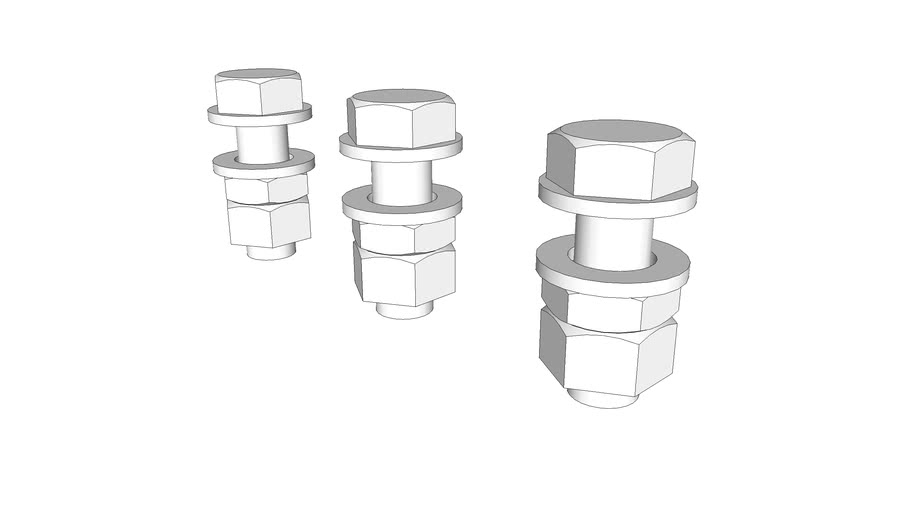 Bolt&nut M12 | 3D Warehouse