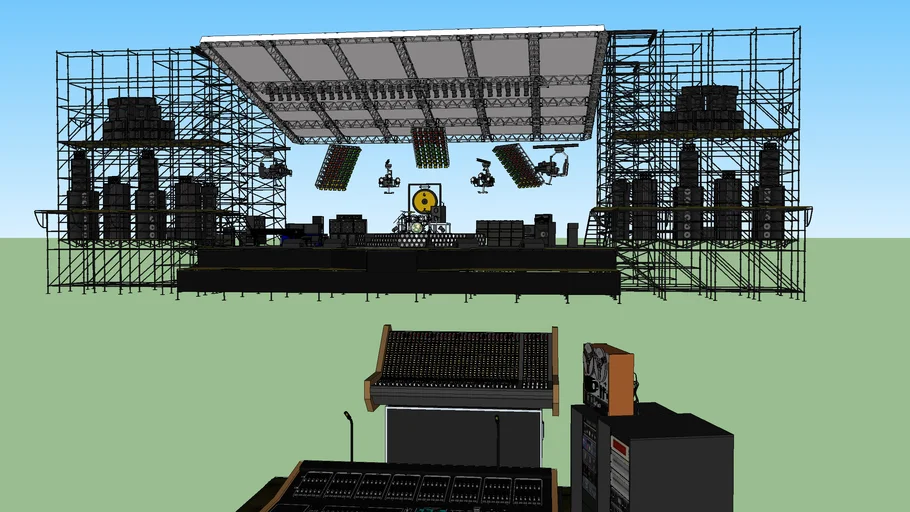 Queen Hot Space Tour Outdoor Stage | 3D Warehouse