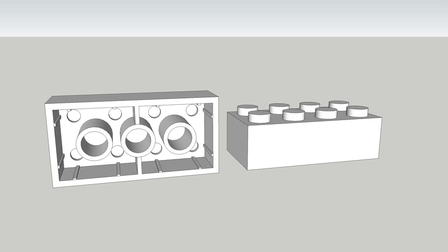 Classic Lego Brick 2x4 (3d printing) | 3D Warehouse