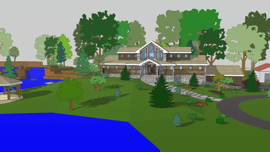 timber frame and sip house | 3D Warehouse