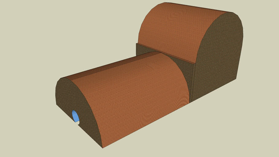 Simple Curved-roof House | 3D Warehouse