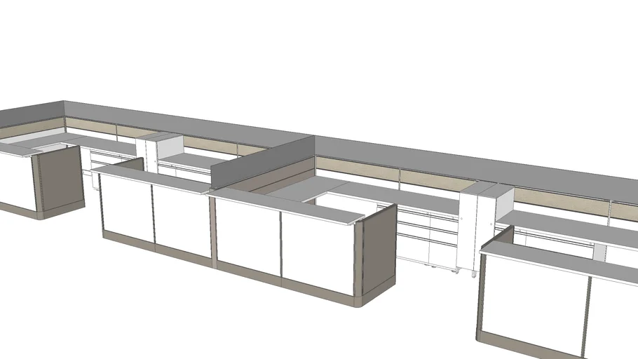 Herman Miller Hive - Custom Workstation 2 (Grey) | 3D Warehouse