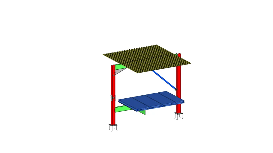 Tekla Structures Example - steel frame | 3D Warehouse