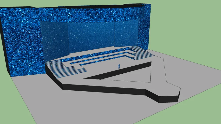 Triangles Handle Glitter Stage | 3D Warehouse