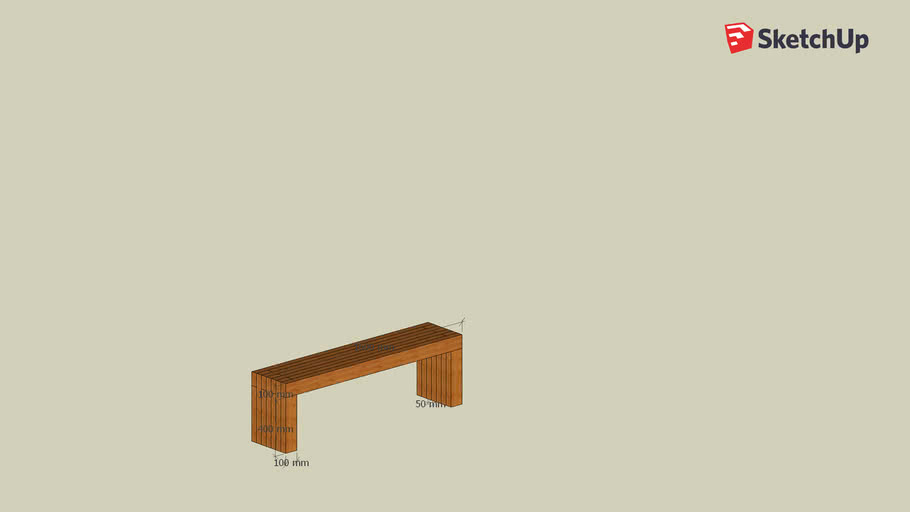 Garden bench. | 3D Warehouse