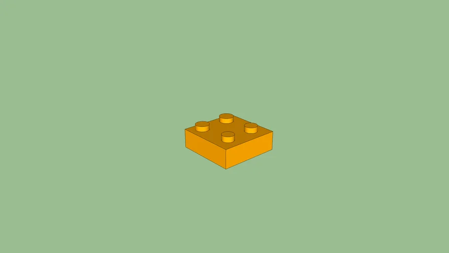 Orange lego brick | 3D Warehouse