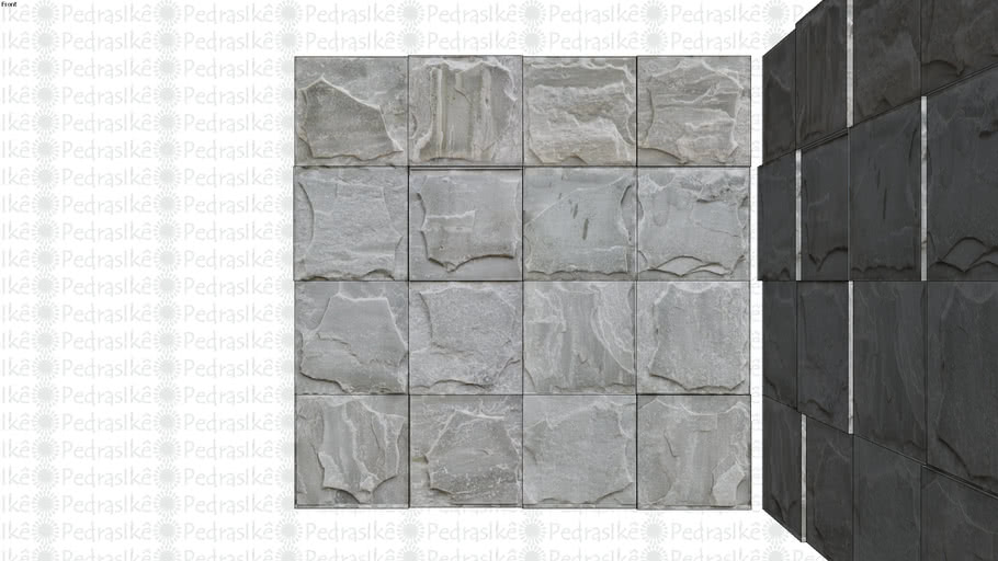 Pedra Natural IKÊ PEDRAS - Quartzito Branco - 50x50 cm - acabamento ...