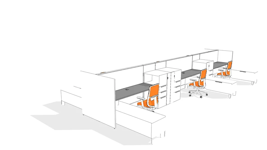 Click&Ship Workstation 05 Fixed 51h Solid | 3D Warehouse