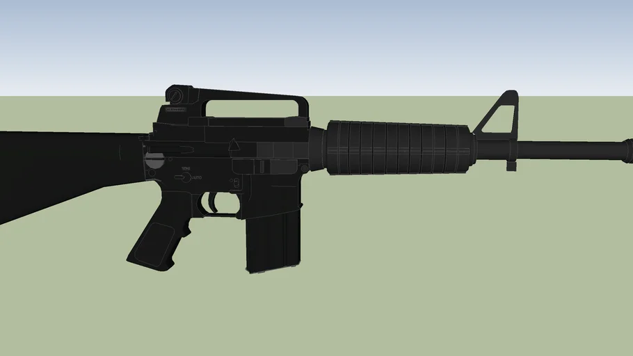 arma larga rifle R15 uso exclusivo del ejercito para policia | 3D Warehouse