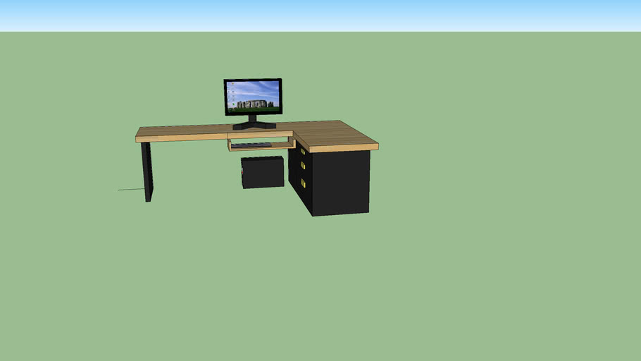 computer desk | 3D Warehouse