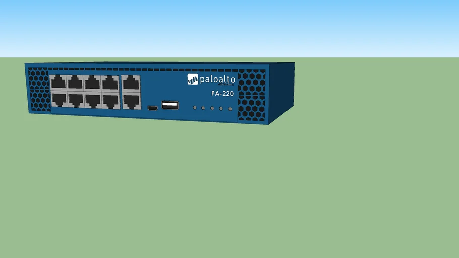 Palo Alto PA-220 security appliance firewall | 3D Warehouse