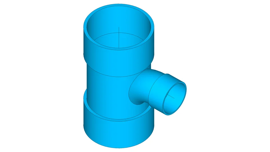 REDUCING TEE 4 inch x 2 inch | 3D Warehouse